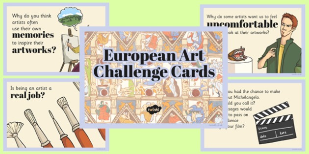 European Art Challenge Cards (teacher made)