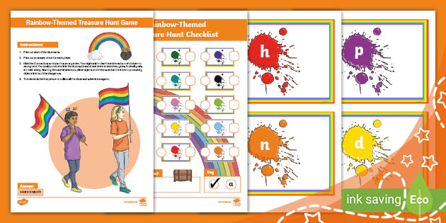 Rainbow-Themed Treasure Hunt - Games and Puzzles - Parents