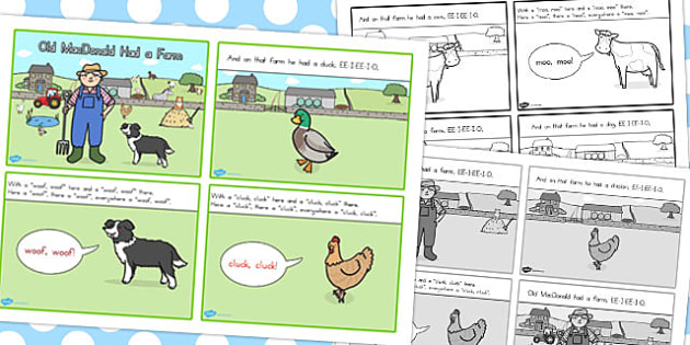 Old MacDonald Had a Farm Story Sequencing 4 Per A4 - australia