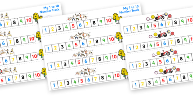 FREE! - The Olympics Number Track (1-10) (teacher made)