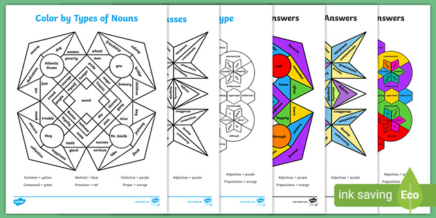Color by Word Classes Activity Pack