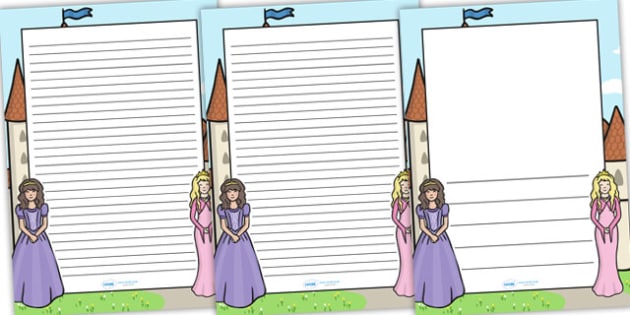 Princess Themed Page Borders - princess, page borders, borders