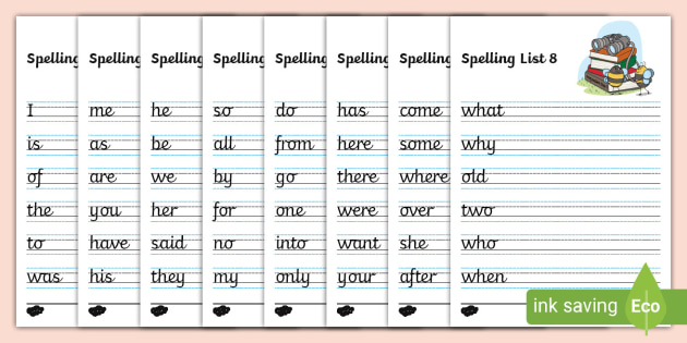 Progression Step 1 Spelling Lists | Twinkl Resources | Wales