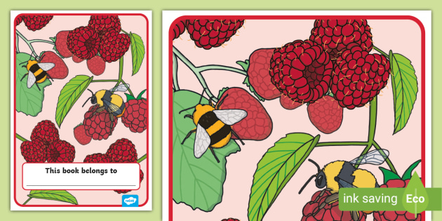 FREE! - Raspberry Themed Book Cover (teacher made)