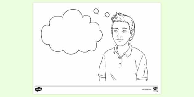 FREE! - Boy Thinking Colouring | Colouring Sheet