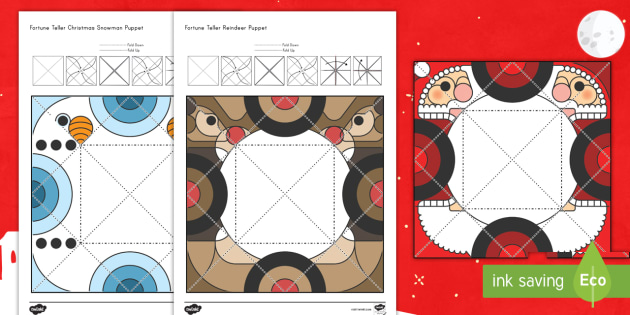 Christmas Fortune Teller Activity - Christmas, paper, craft