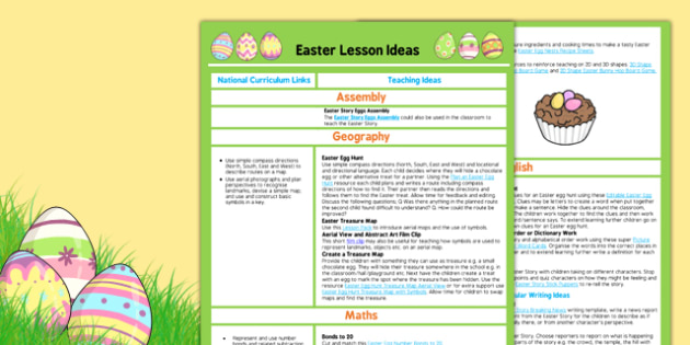 Easter Lessons Ideas (teacher made)