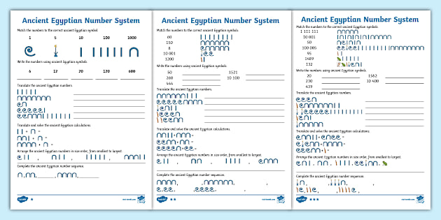 Egyptian Number System 1 10