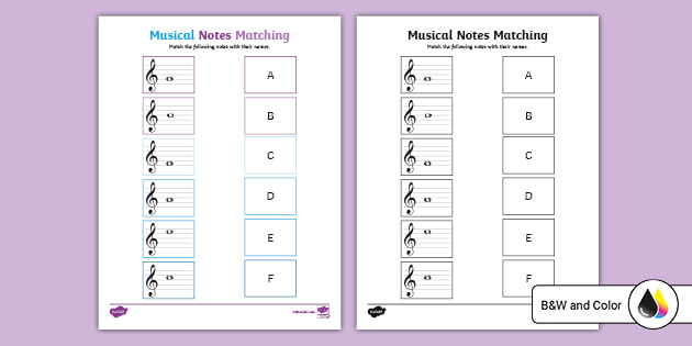 Musical Notes Matching Activity (teacher made)