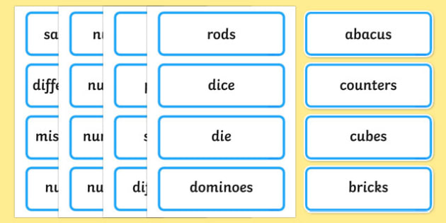 FREE! - Maths General Word Cards (teacher made)