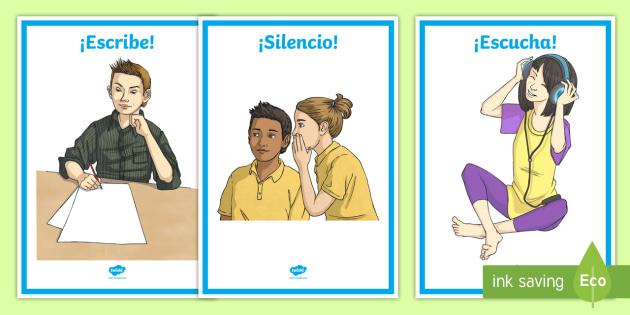 Basic Target Language in the Classroom Display Poster Spanish