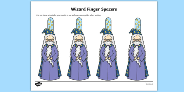 FREE! - Writing Finger Spacers (Wizard) (teacher made)