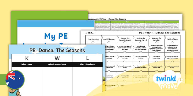 Move PE Year 1 Dance: The Seasons Assessment Pack