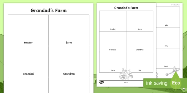 Grandad's Farm Picture Dictionary Worksheet / Worksheet