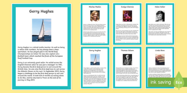 Deaf Awareness Famous People Fact File-Scottish