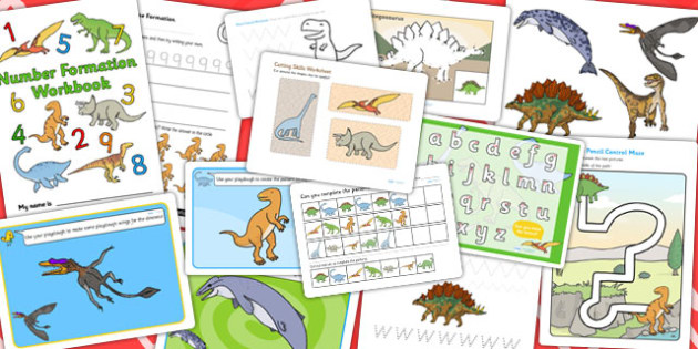 Dinosaur Themed Fine Motor Skills and Pencil Control Resource Pack