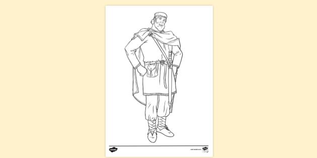 FREE! - King Smiling at Setanta Colouring Sheet