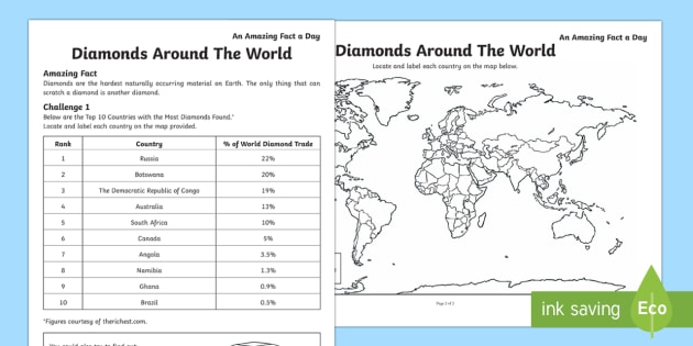 Diamonds Around The World Worksheet / Worksheet, worksheet