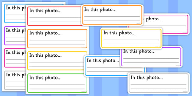 Photo Display Labels (teacher made)