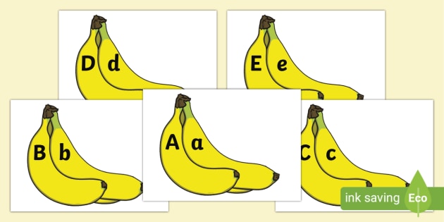 * NEW * Banana Alphabet Letters, bananas, alphabet