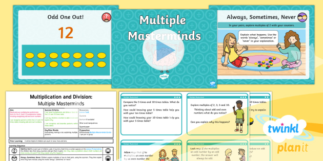 Odds and Evens Lesson Plan - Year 2 Maths (teacher made)