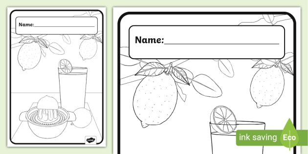 FREE! - Lime Themed Colouring Book Cover (teacher made)