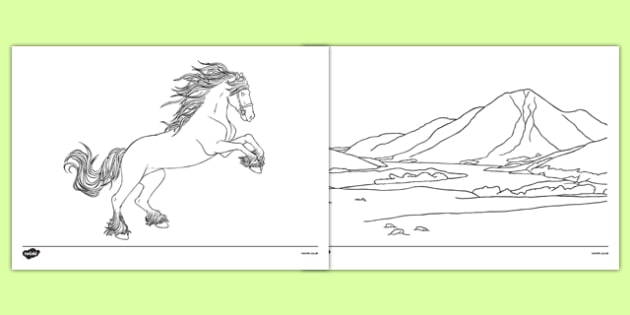 Noggle Scottish Myths and Legends Colouring Pages
