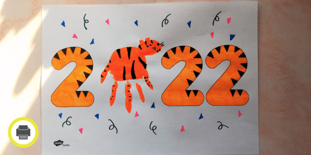 Tiger Handprint Activity for The Year of the Tiger 2022