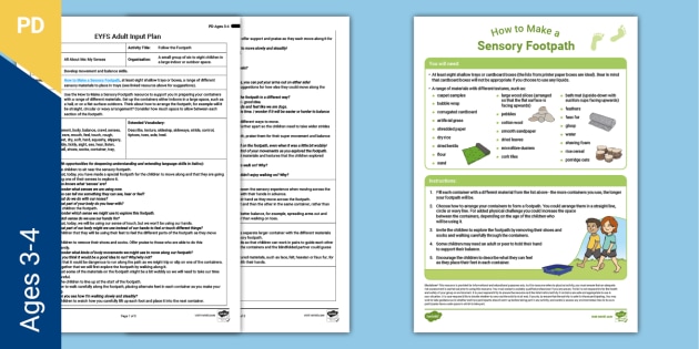 EYFS Follow the Footpath Adult Input Plan and Resource Pack