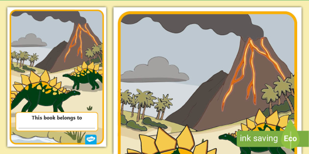 FREE! - Stegosaurus Book Cover (teacher made)