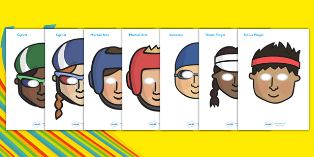 The Olympics Athletics Role Play Masks - Olympics, Olympic Games, sports
