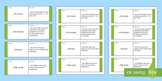 KS2 Sports Day Loop Cards (teacher made)