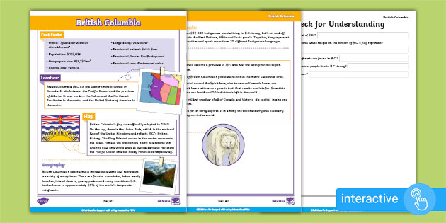 British Columbia Interactive Reading Comprehension
