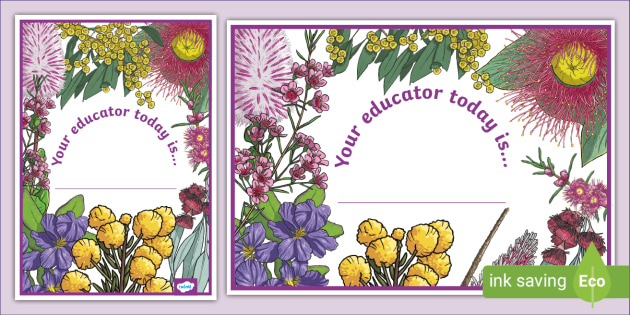 Editable 'Your Educator Today Is...' Display Sign poster