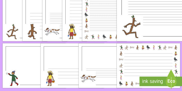 Taflenni gyda Borderi Brig ddyn-Welsh (Teacher-Made)