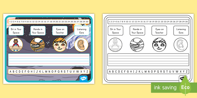 Personal Space Visual Support Desk Mat (Teacher-Made)