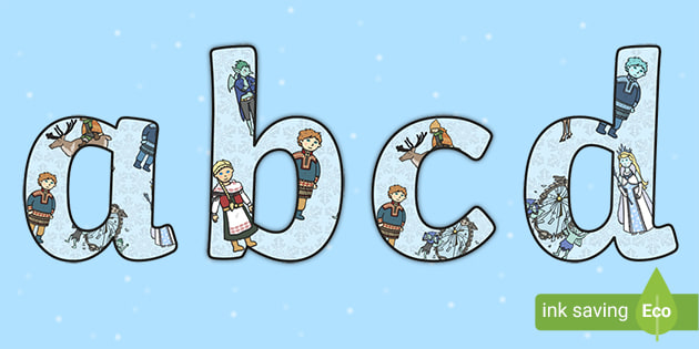 The Snow Queen Story Lowercase Bulletin Board Lettering