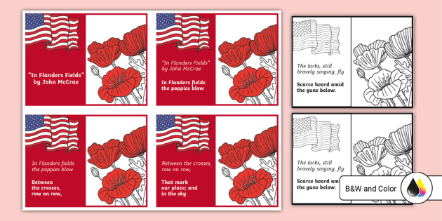 Memorial Day Flash Poem Cards (teacher made)