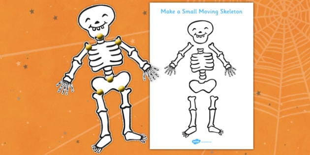 FREE! - Make a Small Moving Skeleton Cutting Activity to Support ...