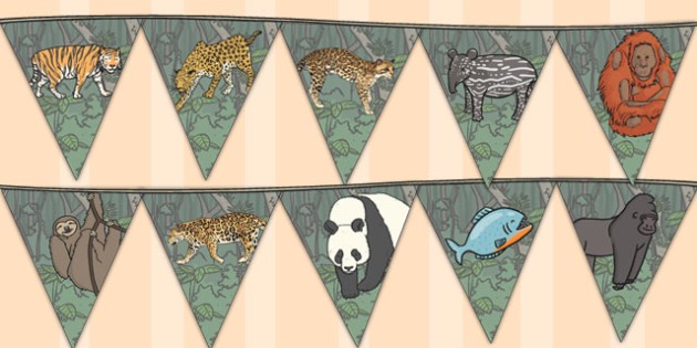 Jungle Themed Display Bunting (teacher made)