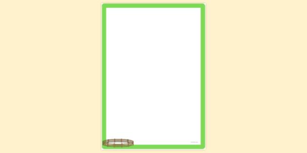 FREE! - Enclosure Fence For Farm Page Border | Page Borders | Twinkl