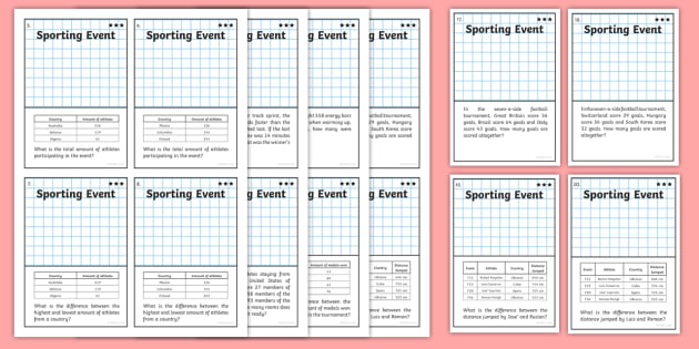 LKS2 Addition and Subtraction Word Problem Themed Top Cards Game