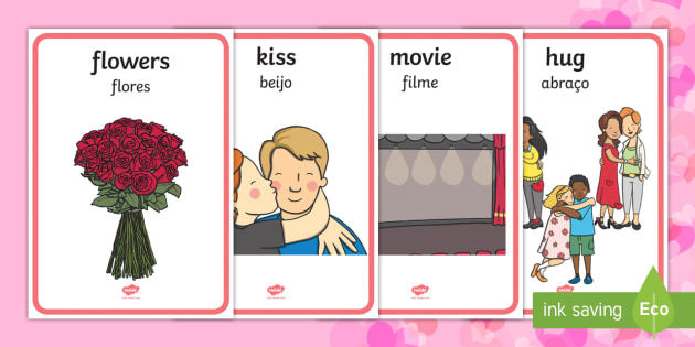 Valentine's Day Display Posters English/Portuguese - Valentine's Day ...