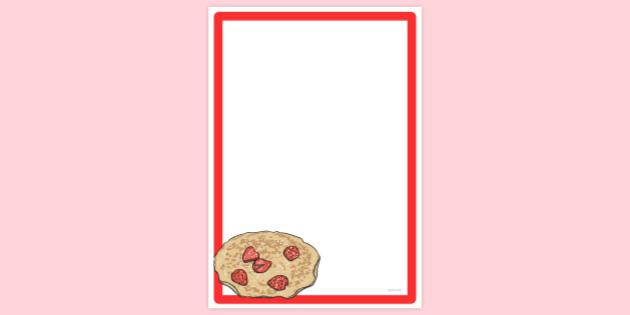 FREE! - Pancake with Strawberries Page Border (teacher made)