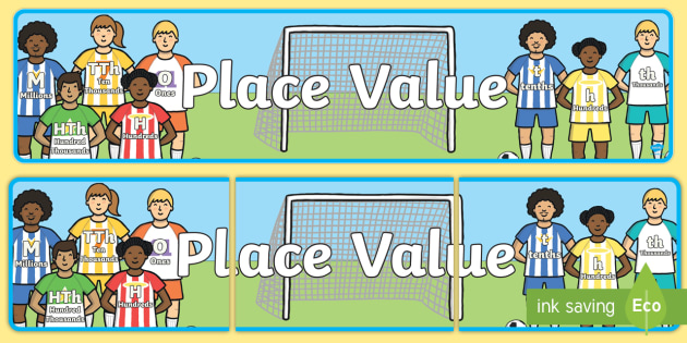 Place Value Banner Footballers