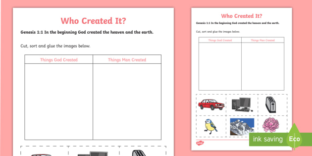 Who Created It? Worksheet (teacher made)