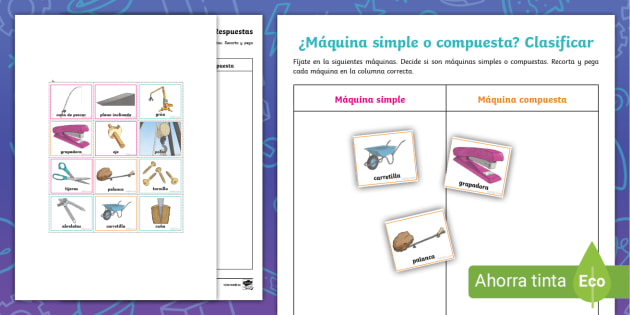 Hojas De Trabajo Sobre Máquinas Simples Para Niños En Edad Preescolar
