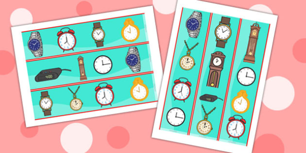 FREE! - 👉 Clock Display Borders (teacher made)