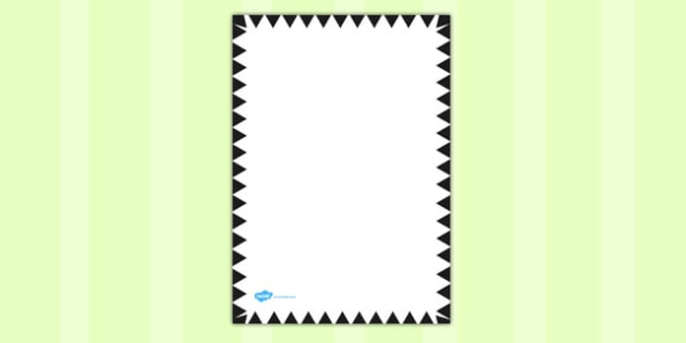 Black Zig Zag Page Border (teacher made)