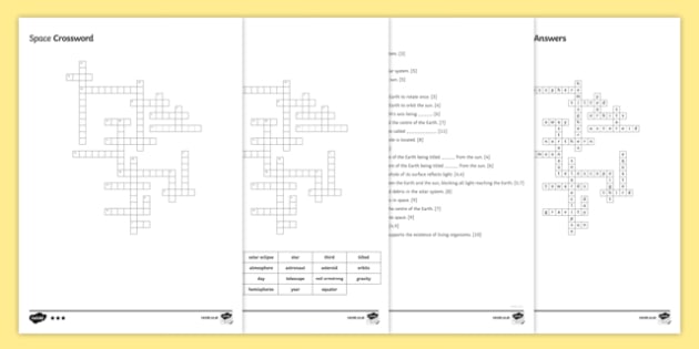 KS3 Space Crossword (teacher made)